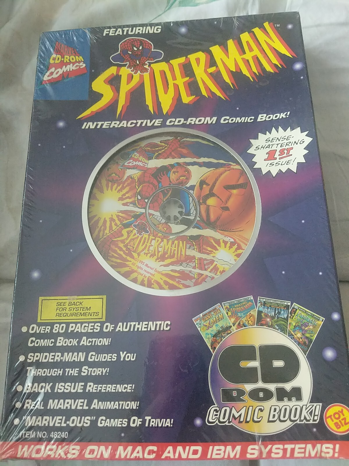 New Sealed SPIDER MAN Interactive CD-ROM Comic Book #1 1995 Marvel/Toy ...