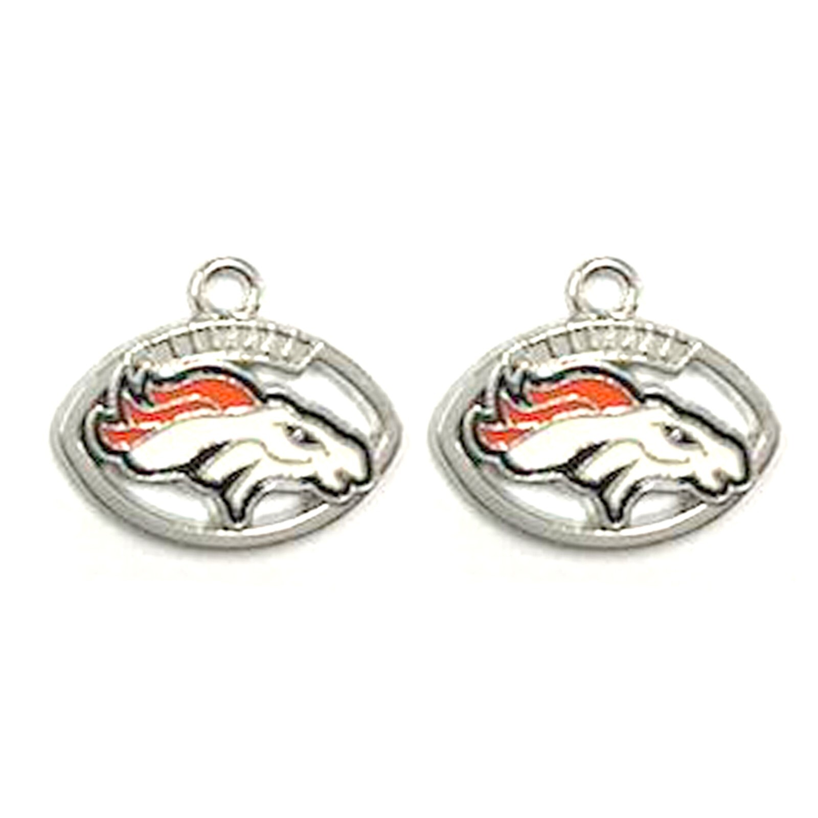 Denver Broncos NFL Metal Charms painted Logo, NFL for earrings or ...