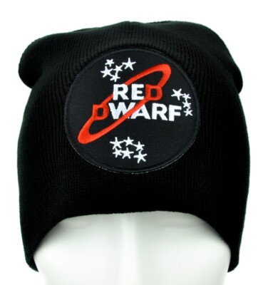 Red Dwarf Logo Black Beanie Knit Cap Hat Aliens Space SciFi Science ...