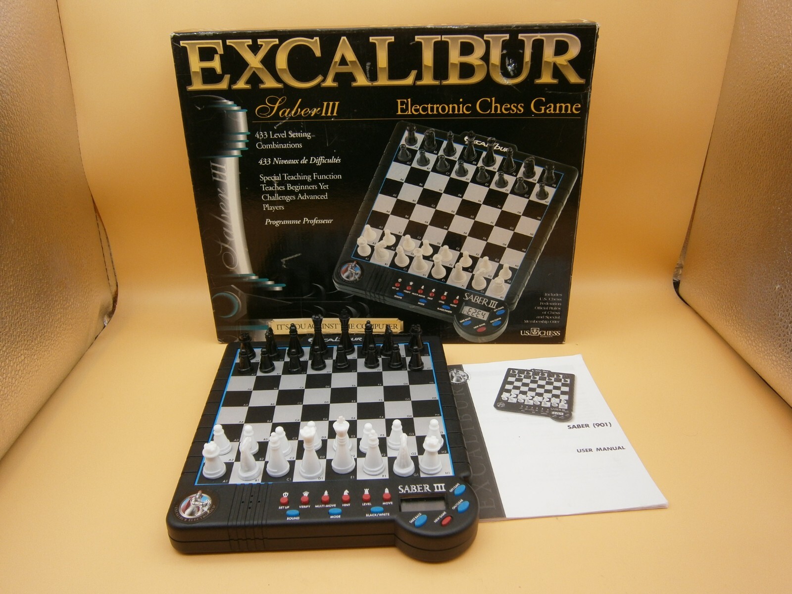 Excalibur Electronic Chess Sabre III Model 902E3 Tested Complete | eBay