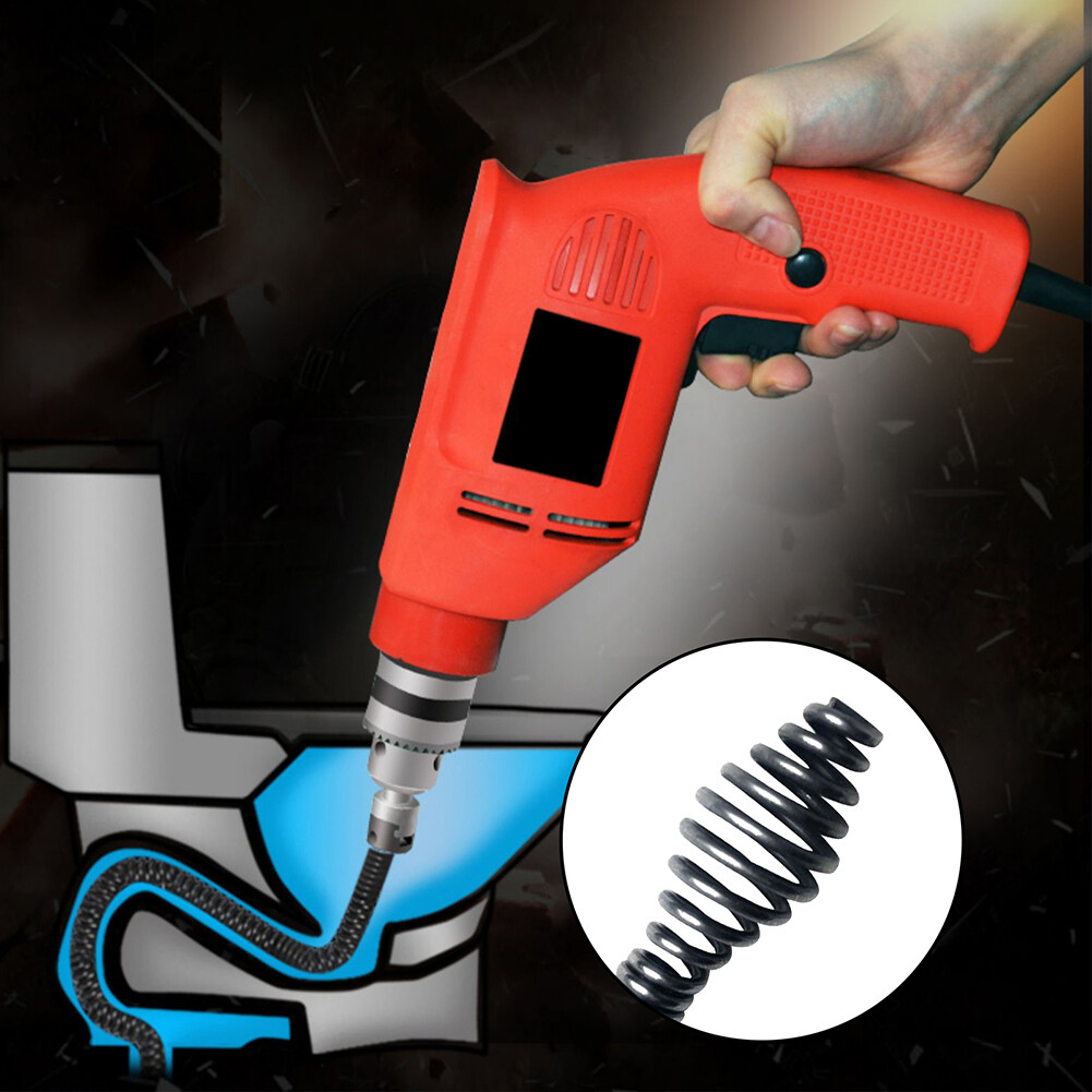 1/2/3/5m Sewer Spring Drain Cleaner Rod Unblocker Toilet Waste Pipe ...