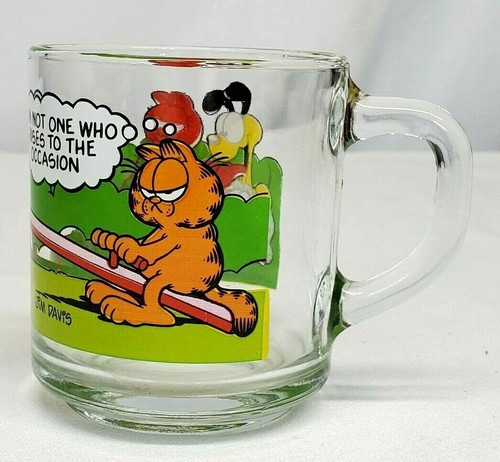 Vtg 1987 McDonalds GARFIELD ODIE POOKY ARLENE & NERMAL 8 oz Glass ...