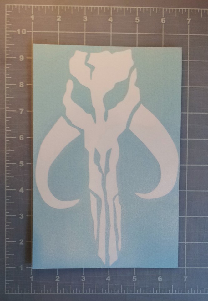 Boba Fett's Mandalorian Bantha Skull Decal Star Wars Sticker (car ...
