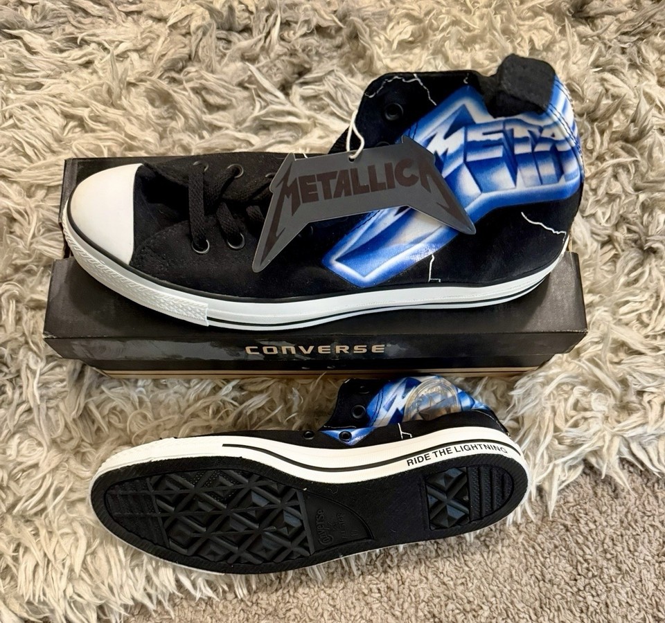 Rare Converse Metallica Ride The Lightning Size 10 Sneakers | eBay