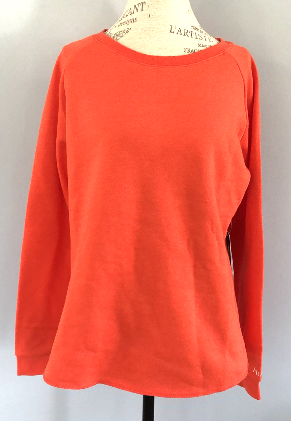 Huk Women's Folly Sweatshirt Large Orange Super Soft Fleece Pullover NWT | eBay