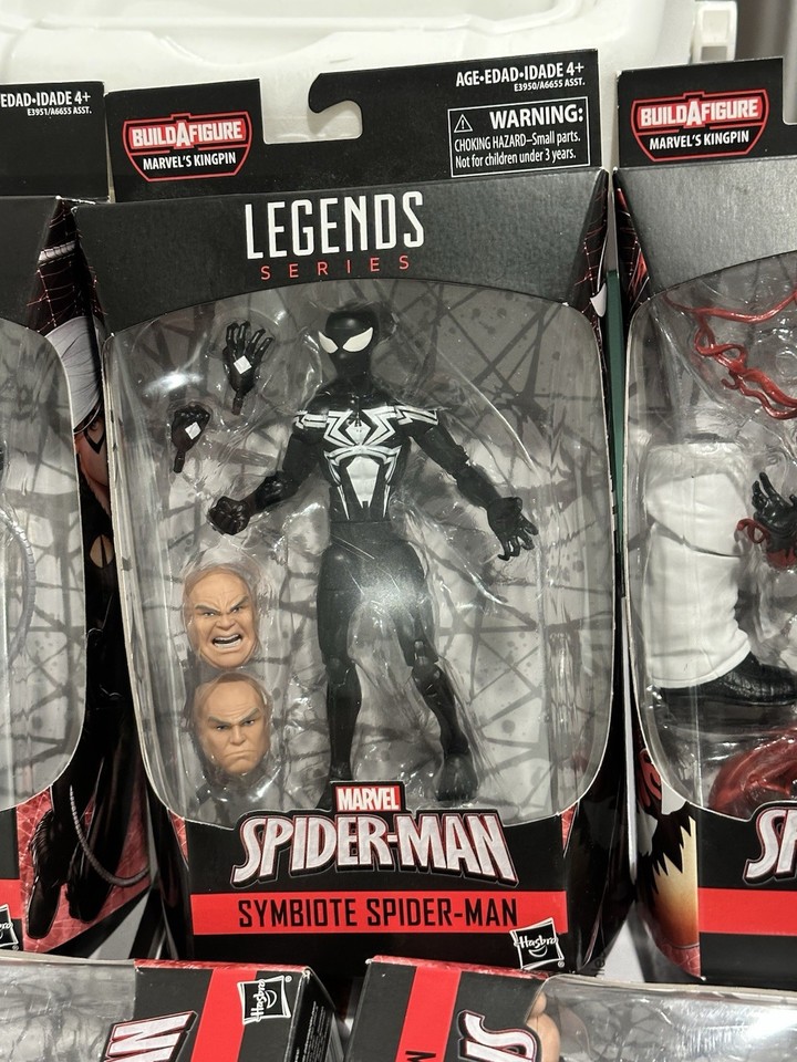 Marvel Legends BAF Kingpin Wave Complete Symbiote Spiderman Black Cat ...