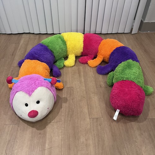 Toys R Us Jumbo Plush Stuffed Rainbow Multi-Color Caterpillar Animal 8 ...