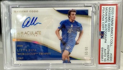 2020 Panini Immaculate Soccer Massimo Oddo Moments Auto #16/25 PSA Auth ...