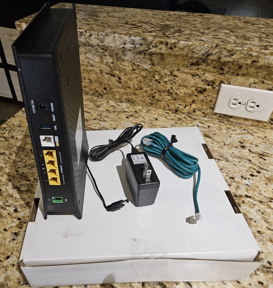 *USED* CenturyLink ZyXEL C3000Z DSL Modem Wireless Router AC Adapter ...