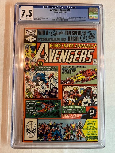 Marvel Comics Avengers Annual #10 CGC 7.5 OWW 1st appearance of Rogue ...