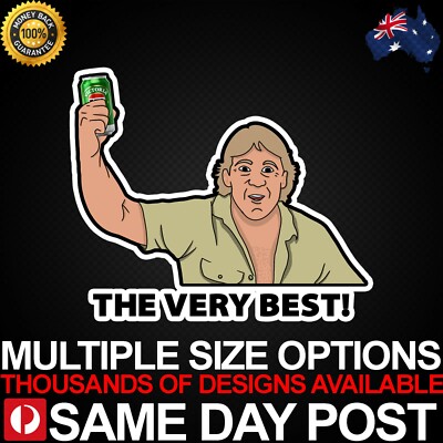 STEVE IRWIN VB Vinyl Car Sticker Decal Cheap Aussie Meme Sesh Bogan 4x4 ...