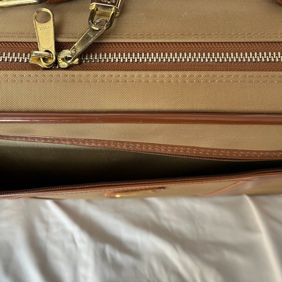 Vtg Samsonite Brown Tan 21x13x7 Handled Suitcase Luggage Brown Soft ...