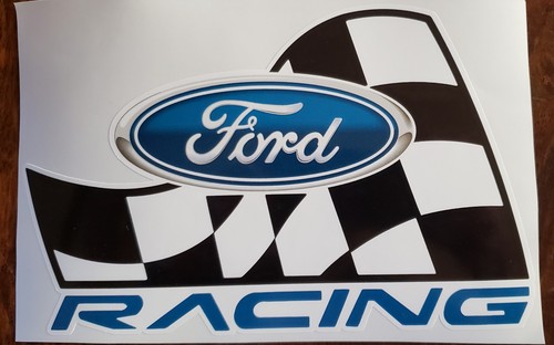 FORD RACING STICKERS TRUCK CAR DECAL MOTORSPORTS STICKERS CHECKER FLAG ...
