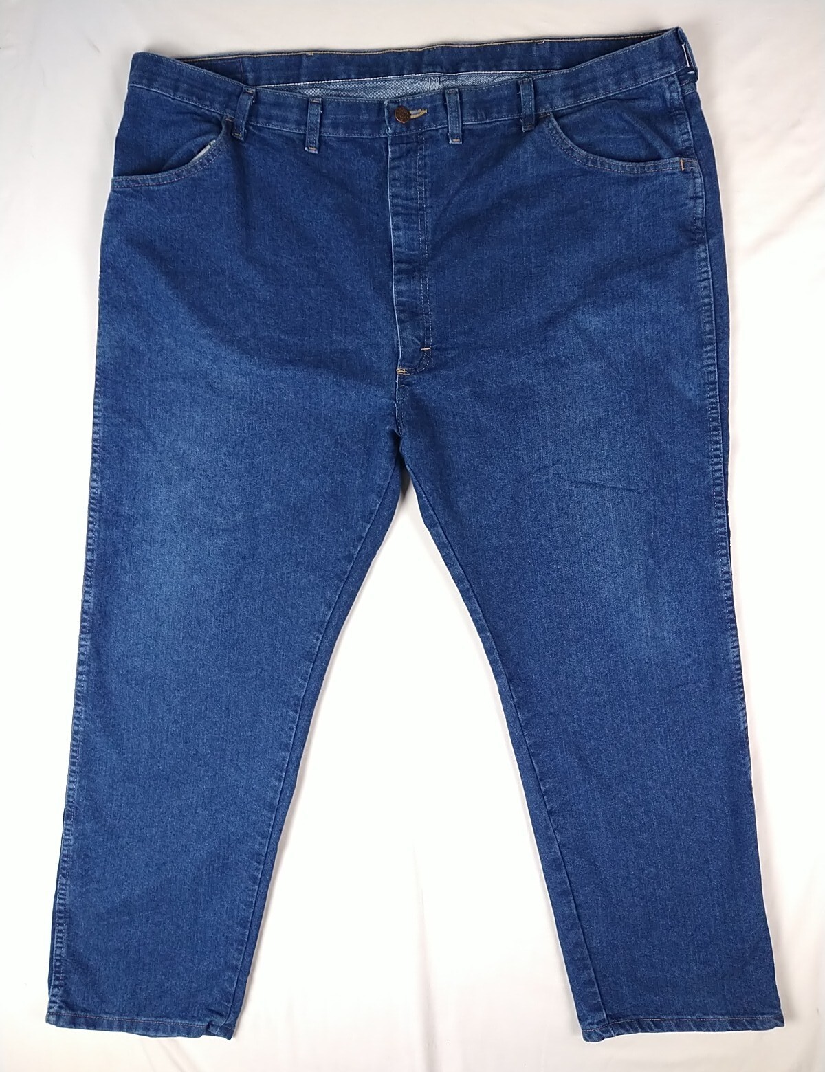 Wrangler Regular Fit Blue Jeans (Men's Size 46x30) Cotton/Polyester ...