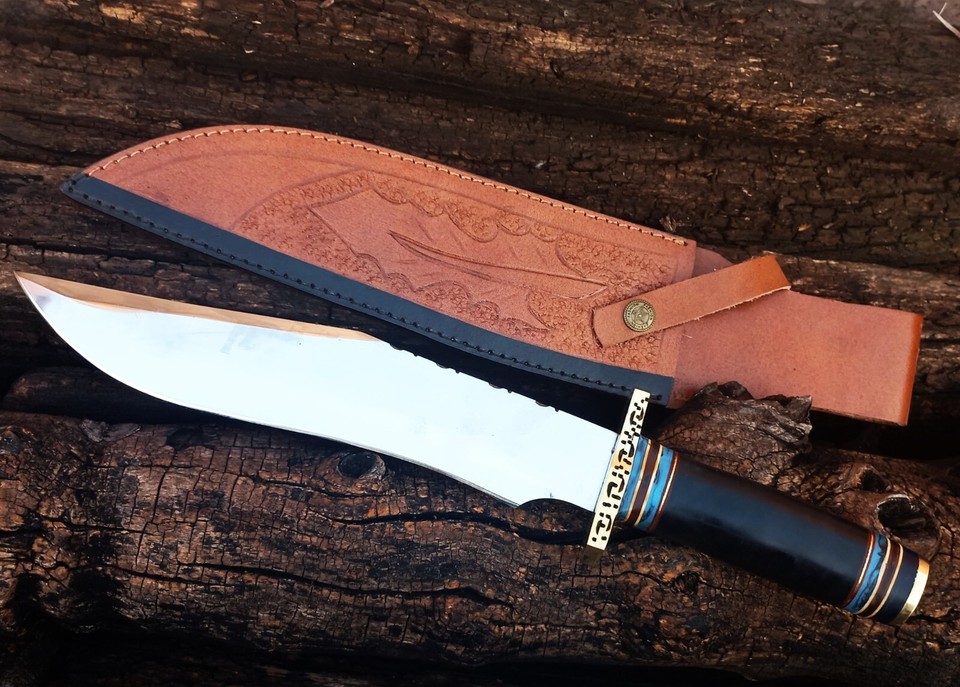 SHARD®™ Custom HAND FORGED D2 Steel Survival Big Bowie Hunting Knife W ...