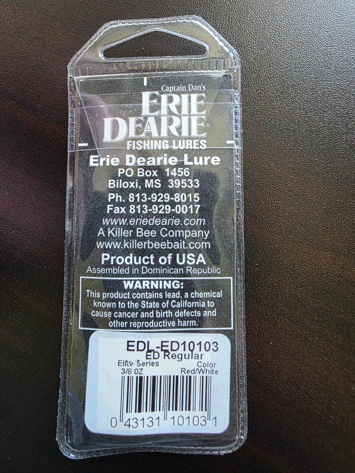 Erie Dearie Origianl Series, 3/8oz, Color Red/White, EDL-ED101103 | eBay