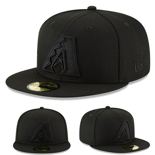 New Era Arizona Diamondbacks Black on Black Youth Fitted Hat MLB Basic ...