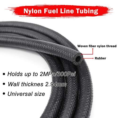 IZOKEE 1/4" Inch ID Fuel Line Set - 2 Meter / 6-Foot ¼ Inch Fuel Line 2 ...