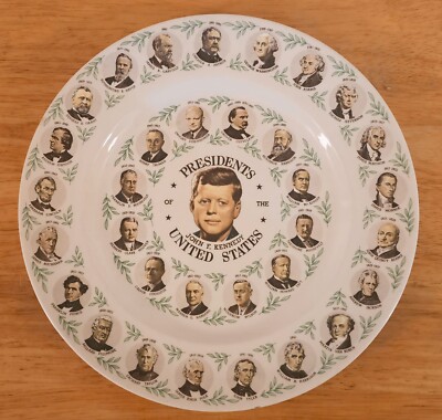 Vintage John F Kennedy Plate Presidents Of The United States ...