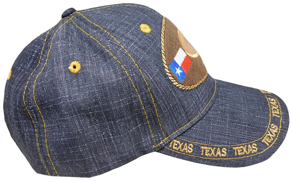 State of Texas Seal Blue Jean Style Acrylic TX Flags Embroidered Cap ...