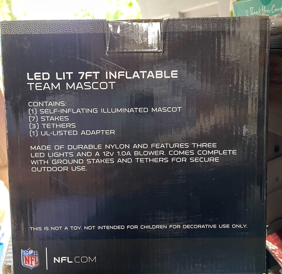 NIB 7ft NFL LED LIT NEW ENGLAND PATRIOTS AIRBLOWN INFLATABLE FOOTBALL ...