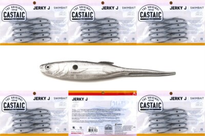(5) Packs Castaic Swimbait 3.5" Baby Jerky J Kentucky Shad (10 per Pack ...