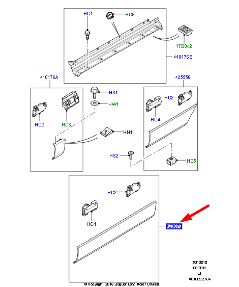 Genuine Range Rover L322 NEARSIDE Front Door Lower Moulding LR006222 ...