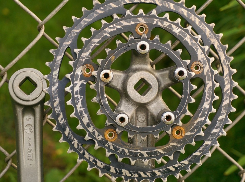 Vintage Suntour XC Crankset Triple Powering Square Taper Cranks ...