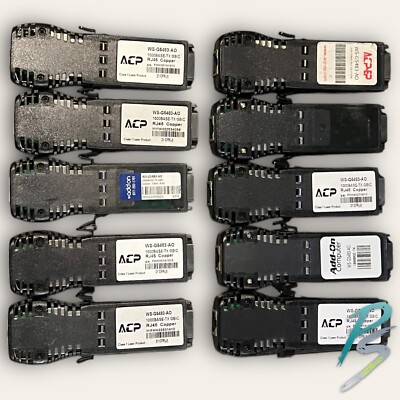 LOT OF 10 Cisco 1000BASE-T Gigabit Interface Converter Transceivers WS ...