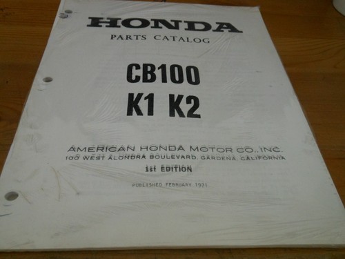 Honda DEALER PHOTOCOPY PARTS LIST CATALOG CB100 K1 K2 | eBay