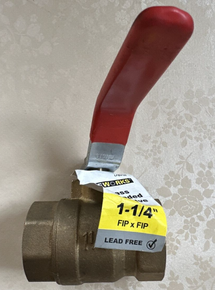 THEWORKS 1-1/4 in. Brass FIP x FIP Threaded Full Port Ball Valve | eBay