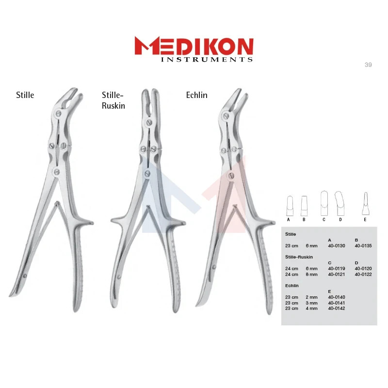 3 Pieces German Stille Ruskin Bone Cutting Spine Roungers Neurosurgery ...