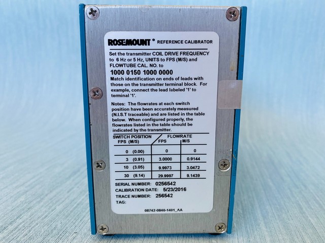 Rosemount 8714D Transmitter Calibration Standard FLOWTUBE Simulator for ...