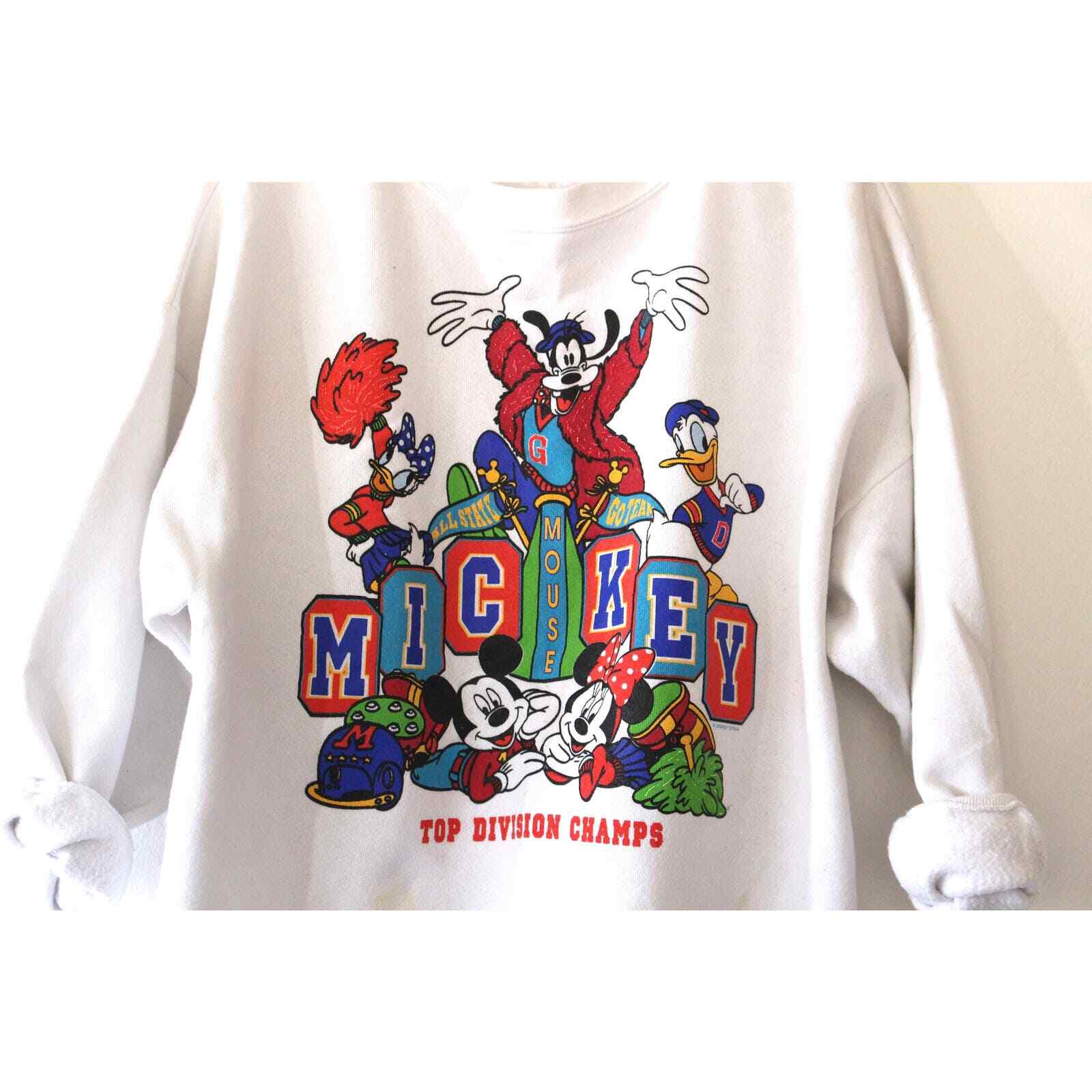 Vintage Walt Disney Mickey Mouse Cheerleading Sweatsh… - Gem
