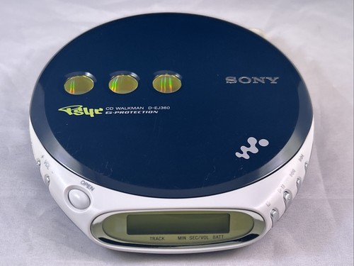 Vintage SONY Walkman D-EJ360 PSYC CD-Player Blue/White - TESTED & WORKS ...