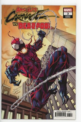 ABSOLUTE CARNAGE vs. DEADPOOL #3 NM 2019 MARK BAGLEY CODEX VARIANT 1:25 ...
