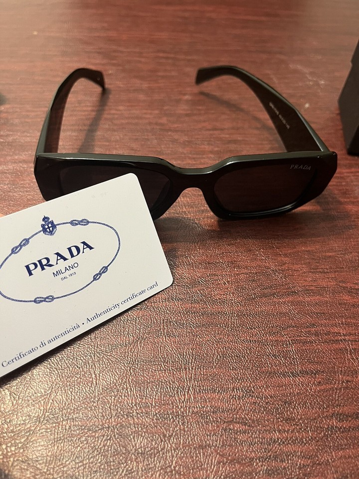 PRADA PR 27ZS Men's Irregular Sunglasses - Black/Gray (PR 27ZS 16K08Z ...