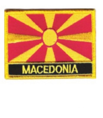 MACEDONIA FLAG EMBROIDERED PATCH WITH NAME - IRON-ON - NEW 2.5 x 3.5" | eBay