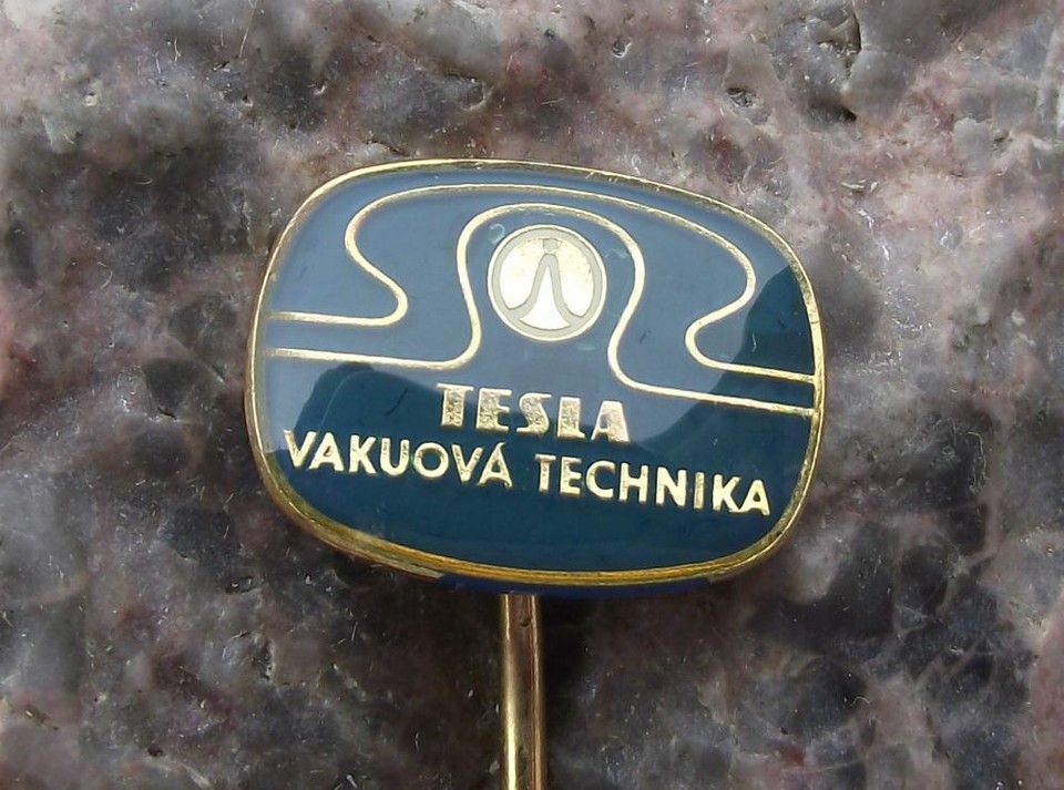 Antique Tesla Sine Wave Logo Vacuum Tubes Electron Valves Maker Pin ...