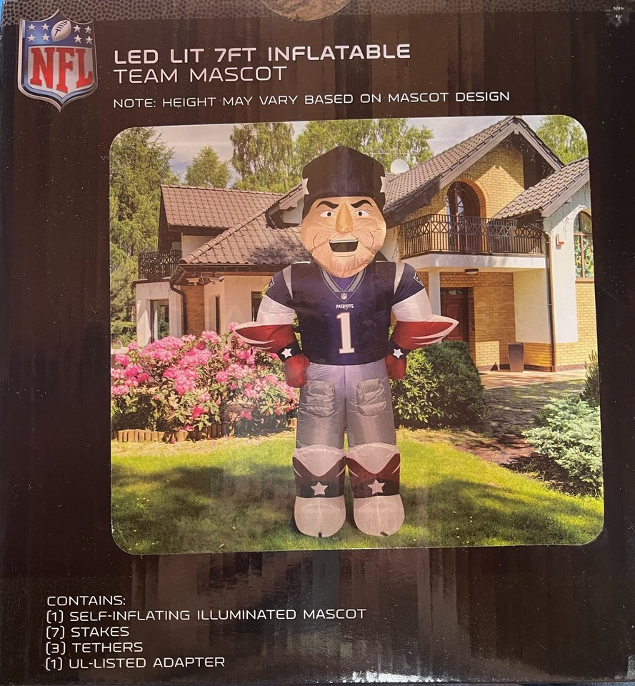 NIB 7ft NFL LED LIT NEW ENGLAND PATRIOTS AIRBLOWN INFLATABLE FOOTBALL ...