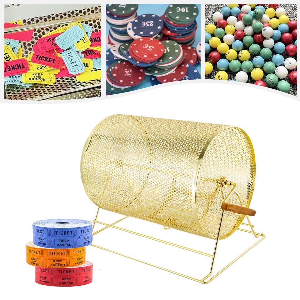 Large Raffle Ticket Drum Lottery Cage Holds 5000 Ticket /200-300 Ping ...