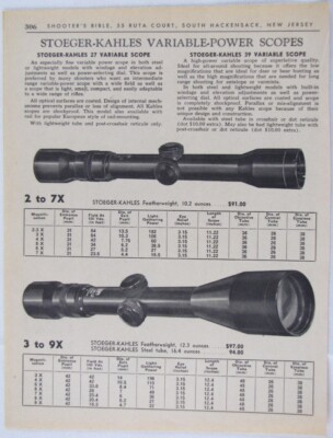 Vintage 1965 KAHLES Gun Rifle Scope Print Ad | eBay