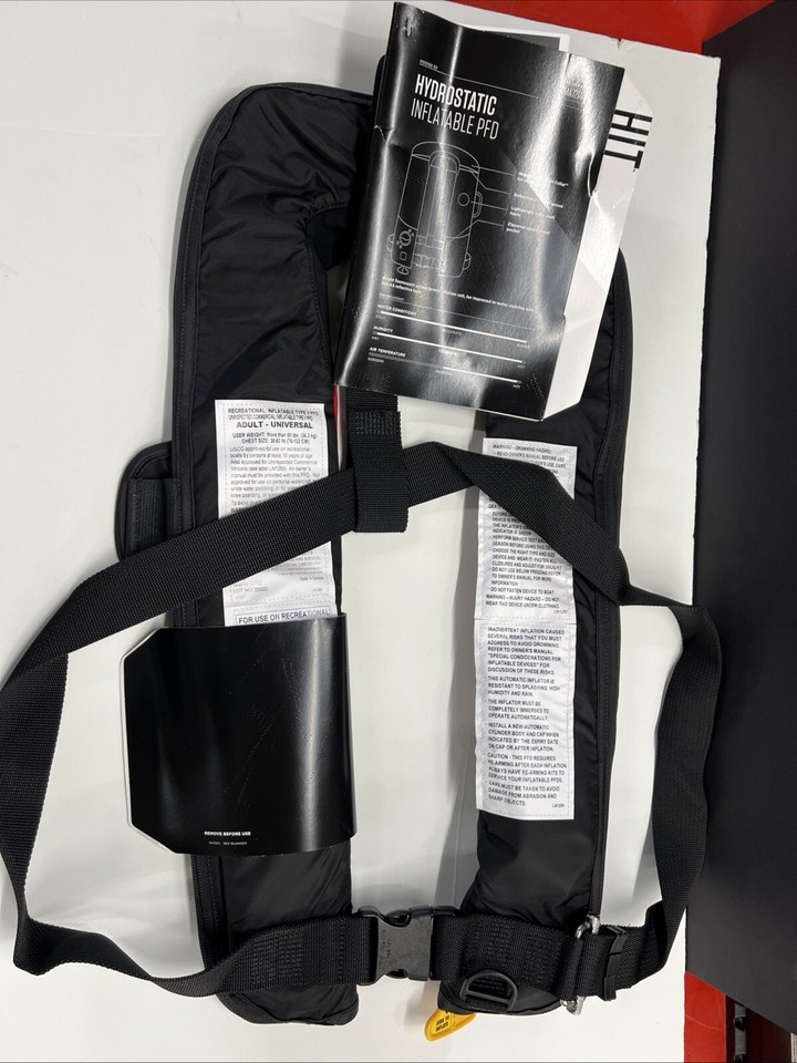 HYDROSTATIC INFLATABLE PFD WITH MERCURY LOGO-RED | eBay