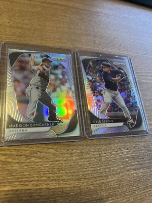 2020 Prizm HOLO SILVER Kyle Seager #17 & Madison Bumgarner #247 Cards ...