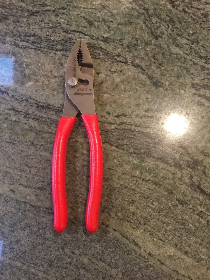 Snap On 47acf 8" talon grip combination slip joint pliers red | eBay