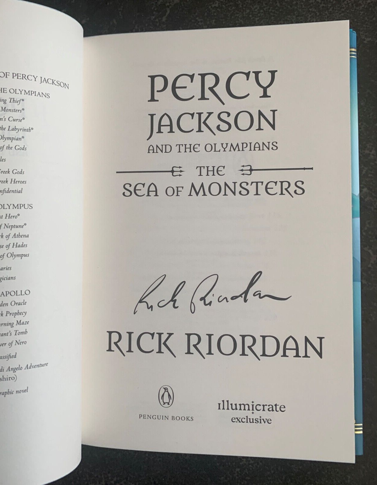 Percy Jackson and the Olympians Rick Riordan 5 Book Set Illumicrate ...