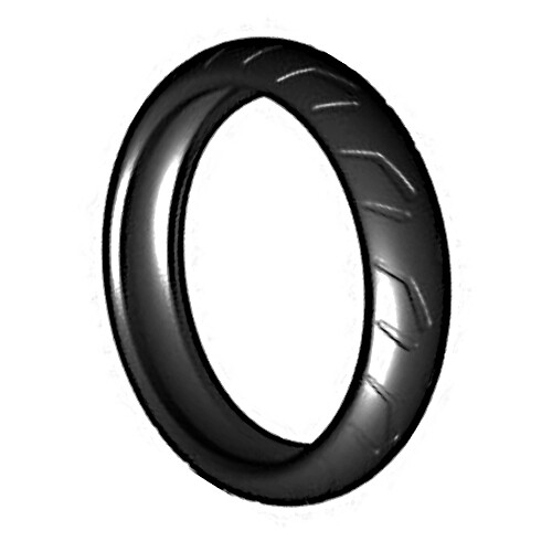 Lego XL Smooth Tire + Wheel (technic,bike,cycle,bicycle,ev3,motorcycle ...