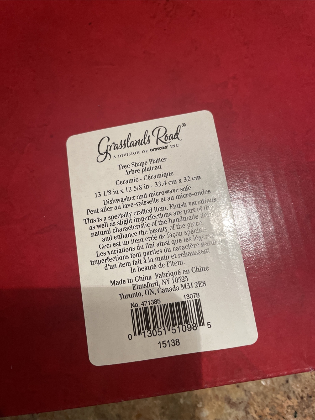 NWT Grasslands Road Christmas Tree Shaped Platter Plate Tree 12 by 12 ...