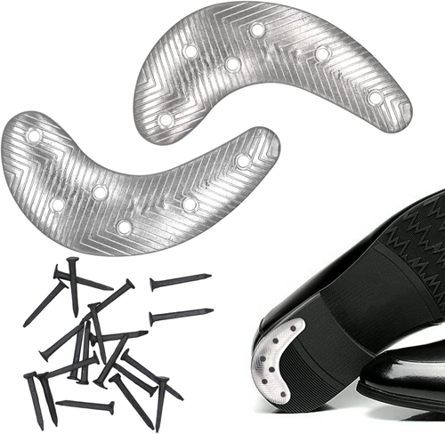 Metal Heel Plates 1 Pairs Sole Repair Kit with Nails Shoes Heel Taps ...