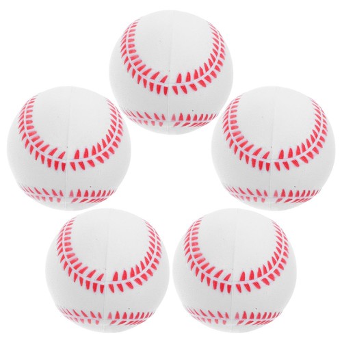 5 Pcs Hard Baseball Replacement Balls Throwing Toys Training Baseballs ...